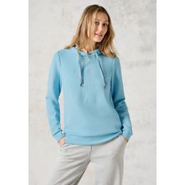 Cecil Kapuzensweatshirt mit Stick-Motiv, blau, S (38)