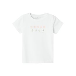 name it Blusenshirt NMFHANURA SS TOP, weiß, 122/128