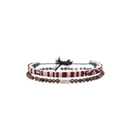 Made by Nami Armband Set 2x Surfer Armband Herren & Damen Tigerauge Perlenarmband Boho Armband (Set, 2), Festival Schmuck Hippie Herren Armband Sommer