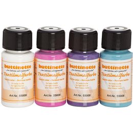 buttinette Stoffmalfarben "Trend", 4x 50 ml