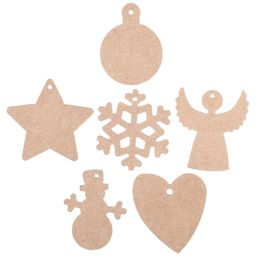 buttinette MDF-Hänger "Weihnachten", 8,5 - 15,5 cm, 12 Stück