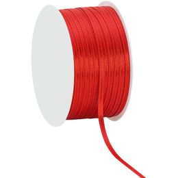 buttinette Satinband, rot, 3 mm, 50 m