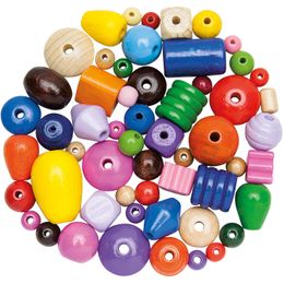 buttinette Holzperlen-Mix, bunt, 500 g