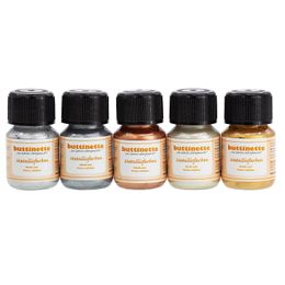 buttinette Metallicfarben "Klassisch", 5x 30 ml