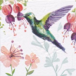 buttinette Papierservietten "Kolibri", 33 x 33 cm, 20 Stück