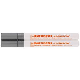 buttinette Lackmarker, silber, 2 Stifte