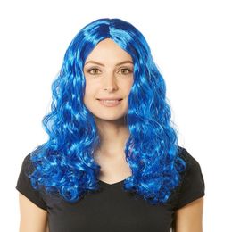 buttinette Lockenperücke "Lara", blau