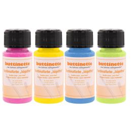 buttinette Stoffmalfarben bügelfrei "Trend", 4x 50 ml