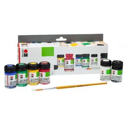 Marabu Decormatt, 6x 15 ml und Pinsel