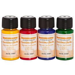 buttinette Stoffmalfarben "Grundfarben", 4x 50 ml