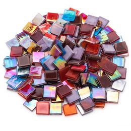 buttinette Eis-Glas Mosaik, bunt, 15 x 15 mm, 500 g