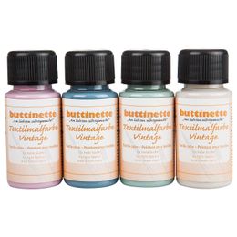 buttinette Stoffmalfarben "Vintage", 4x 50 ml