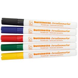 buttinette Porzellanmarker, 5 Stifte