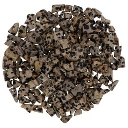 buttinette Halbedelsteinperlen "Dalmatinerjaspis", beige-schwarz, 5–10 mm, 50 g