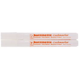 buttinette Lackmarker, weiß, 2 Stifte