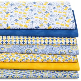 buttinette Patchwork- und Quiltpaket "Mediterran", blau/gelb