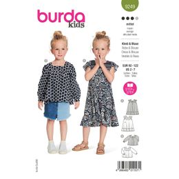 Burda Schnitt 9249 "Kleid & Bluse für Kinder"