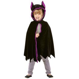 buttinette Fledermaus-Cape "Midnight" für Kinder, schwarz/lila