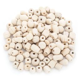 buttinette Holzperlen-Mix, natur, 5–20 mm, 500 g