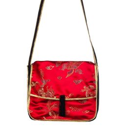 buttinette Tasche "Asia", rot/schwarz/gold