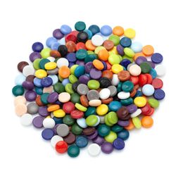 buttinette Fantasy Glas-Mosaik, rund, bunt-mix, 12 mm Ø, 500 g