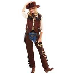 buttinette Cowgirl-Weste für Damen, braun