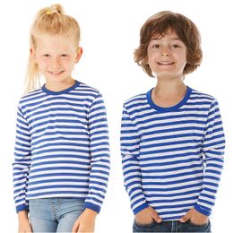 buttinette Lang&auml;rmeliges Ringelshirt "Blue Stripes" f&uuml;r Kinder