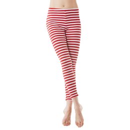buttinette Leggings "Ringel", rot/wei&szlig;