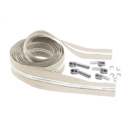 buttinette Spiral-Endlosrei&szlig;verschluss im Set, beige, 2 m