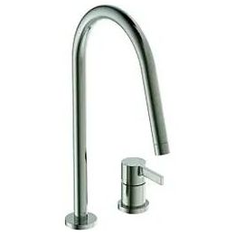 Ideal Standard Gusto Küchen-2-Loch-Armatur BD422GN silver storm, mit hohem Rohrauslauf