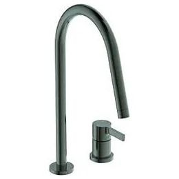 Ideal Standard Gusto Küchen-2-Loch-Armatur BD422A5 magnetic grey, mit hohem Rohrauslauf