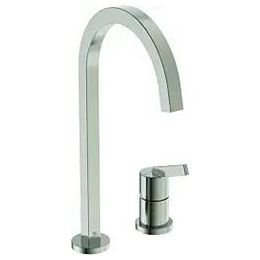 Ideal Standard Gusto Küchen-2-Loch-Armatur BD423GN silver storm, mit hohem eckigen Rohrauslauf