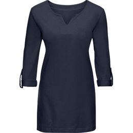 CR&Eacute;ATION L Damen Longshirt mit &Auml;rmeln zum Krempeln marine Gr&ouml;&szlig;e 44