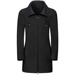 WITT Damen Fleecejacke mit 2-Wege-Rei&szlig;verschluss, schwarz, Gr&ouml;&szlig;e 42