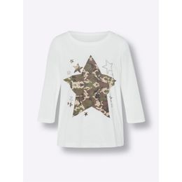 Heine Witt Damen 3/4-Arm-Shirt mit Rollsaum, ecru, Gr&ouml;&szlig;e 38