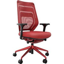 FM Bürostuhl Asiento, 4260761570877 Stoff rot, Gestell rot