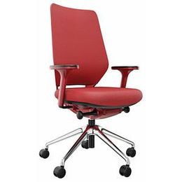 FM Bürostuhl Asiento, 4260761570426 Stoff rot, Gestell rot