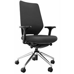 FM Bürostuhl Asiento, 4260761570389 Stoff schwarz, Gestell schwarz