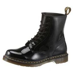 Schnürboots Dr. Martens "1460 W Patent Lamper 8 Eye Boot" Gr. 36, schwarz (schwarz-glänzend) Damen Schuhe in glänzendem Look - schmale Form