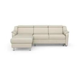 Sit & More Ecksofa SIT & MORE "Freetown L-Form" Sofas Gr. B/H/T: 257cm x 84cm x 166cm, Luxus-Microfaser ALTARA NUBUCK, Recamiere links, ohne Bettfunktion-ohne Bettkasten, beige (elfenbein) inklusive Kopfteilverstellung und komfortablem Federkern