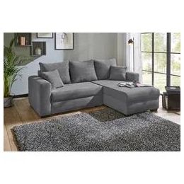 Jockenhöfer Ecksofa JOCKENHÖFER GRUPPE "Elmau L-Form" Sofas Gr. B/T: 235cm x 90cm, Cord, Ottomane beidseitig montierbar, grau inklusive Bettfunktion, Bettkasten, Ottomane links oder rechts