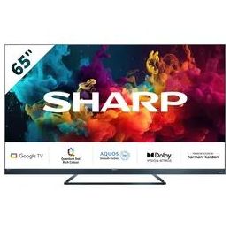 E (A bis G) Sharp LED-Fernseher "Sharp 65FQ5EG Quantum Dot Google TV 164 cm (65 Zoll) 4K Ultra HD QLED" Fernseher Quantum Dot, QLED, Dolby Atmos, Dolby Vision, HDMI 2.1 mit eARC Gr. 65, schwarz