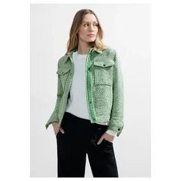 Herzbach Kapuzenfleecejacke CECIL Gr. XL (44), grün (celery green) Damen Jacken mit Knopfleiste