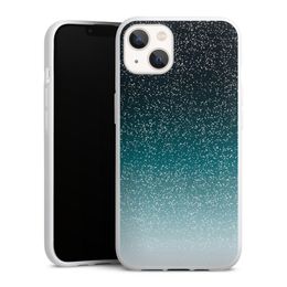 DeinDesign iPhone 13 Handy Silikon Hülle Case weiß Handyhülle Sky Star Glitzer Silikon Case