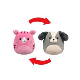 Squishmallows Flip-a-Mallows Malu the Shih Tzu Dog and Geraldine the Scottish Fold Cat 13 cm