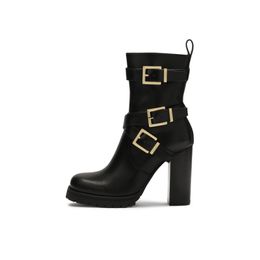 Kazar Boots Damen Gr&ouml;&szlig;e 35 gold / schwarz Winterschuhe