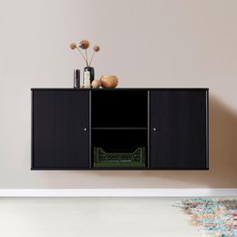 Sideboard HAMMEL FURNITURE "Mistral, Hochwertig Schrank, hängend/stehend montierbar" Sideboards Gr. B/H/T: 133 cm x 61 cm x 42 cm, schwarz (schwarz gebeizt) mit zwei Türen, B: 133 cm, anpassungsbar Designmöbel