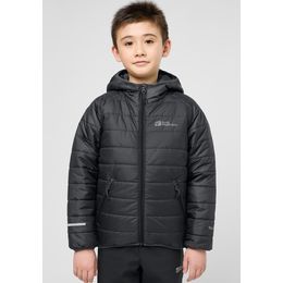 Outdoorjacke Jack Wolfskin "ZENON JACKET K", Kinder, Gr. 104, grau (phantom), Hauptmaterial: 100% Polyester; Kontrast: 100% Polyester; Futter: 100% Polyester (recycled); Füllung: 100% Polyester (recycled), Jacken