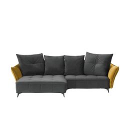 Höffner Ecksofa Crease ¦ grau ¦ Maße (cm): B: 290 H: 80 T: 175