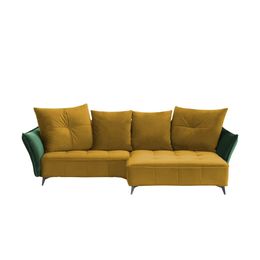 Höffner Ecksofa Crease ¦ gelb ¦ Maße (cm): B: 290 H: 80 T: 175